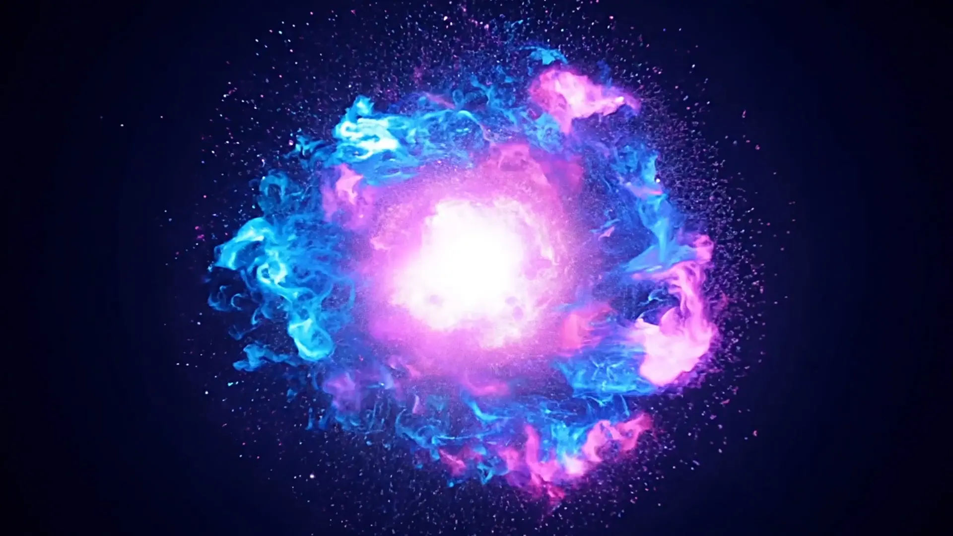 Vibrant Pink And Blue Nebula Overlay For Space-Themed Videos | Videos